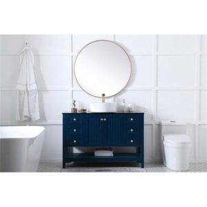 Elegant Kitchen and Bath 48 inch Vessel Sink Bathroom Vanity Cabinet - Blue