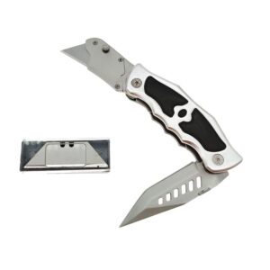 teng lang heavy duty folding utility knife dual blades/box cutter/professional pocket knife,quick change blades, razor sharp, lockback design, cutter with extra 5-piece blade