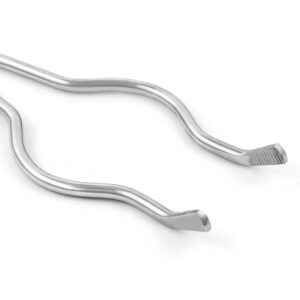 QWORK 16" Stainless Steel Crucible Tongs for Laboratory, Industry