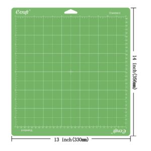 Ecraft 12"X12" Cutting Mat For Cricut - Include (Strong/Standard/Light) Adhesive Sticky (3 pack) Flexible Square Gridded Quilting Cut Mats Replacement for Crafts、Sewing and All Arts.（Variety)