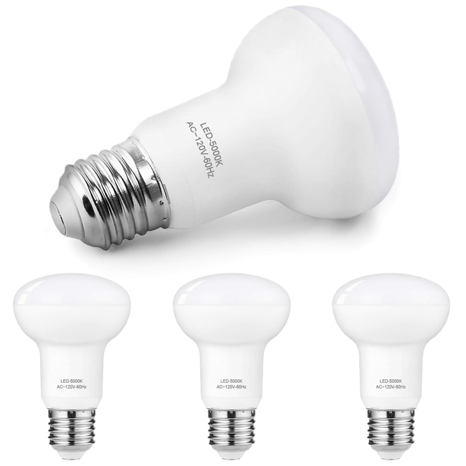 Dimmable R20 Led Light Bulbs, 7W(65W Incandescent Bulbs Equivalent), 5000K Daylight White, 700 Lumen, E26 Base Recessed Light Bulbs, BR20 LED Flood Light for Home or Office Space, (4 Pack)