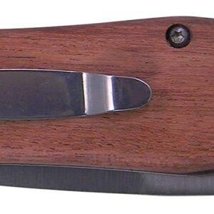 PawPaw's Hunting Folding Wood Pocket Knife with Pocket Clip