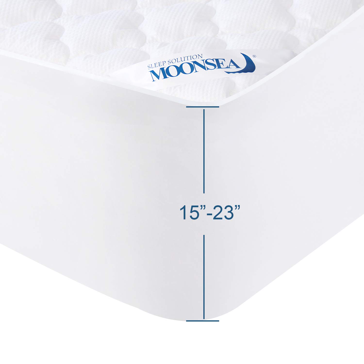 Queen Mattress Pad Thick Quilted Mattress Topper Air Mattress Cover, Super Soft Breathable and Noiseless Down Alternative Fiber Extra Thick Mattress Pad with Deep Pocket Fits up to 23 Inch Mattress