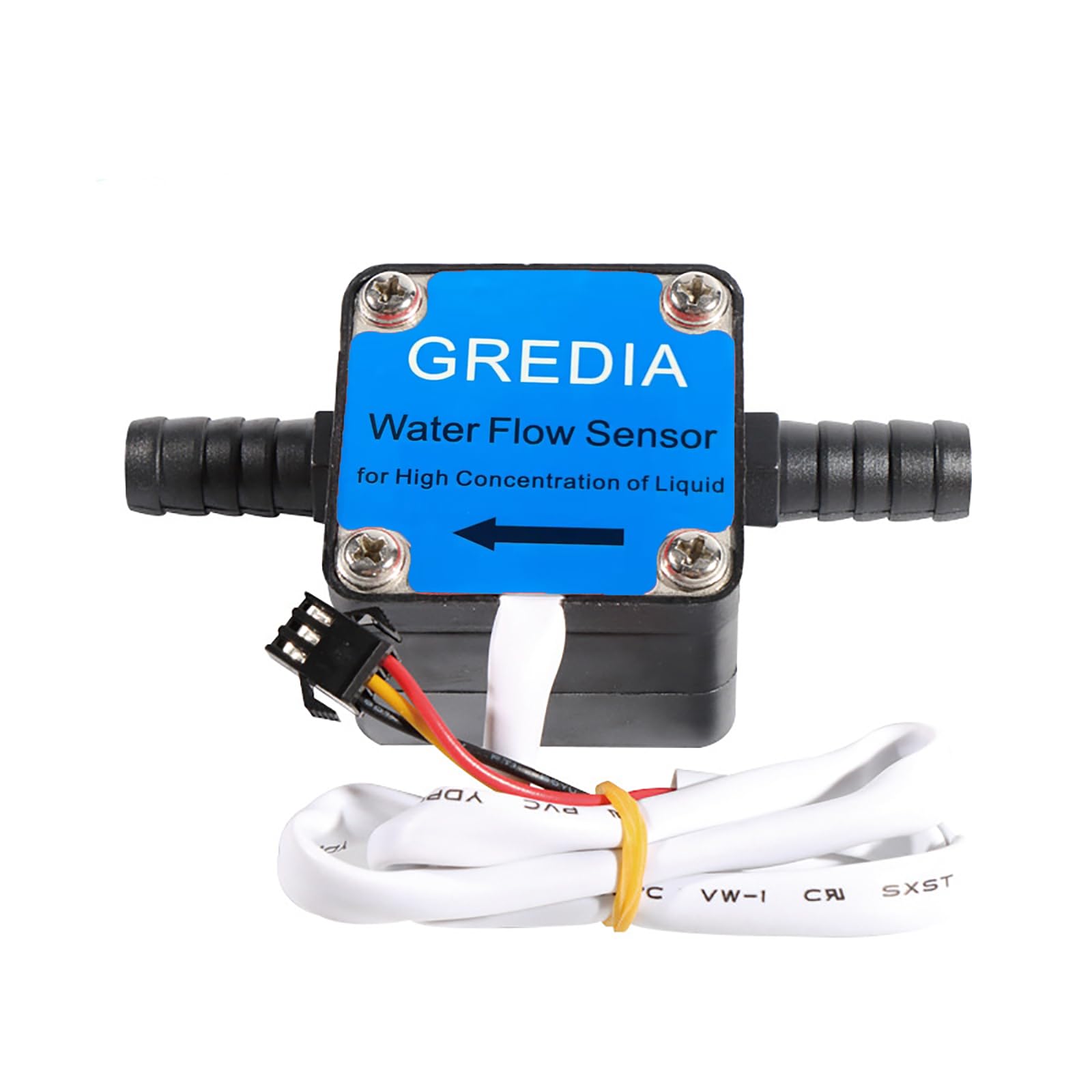 GREDIA 3/8" Oil Flow Sensor High Density Liquid Food-Grade Switch Hall Effect Flowmeter Fluid Meter Gear Counter Connect Hosepipe 5-600L/H for Fuel Gasoline Diesel Milk Detergent Water