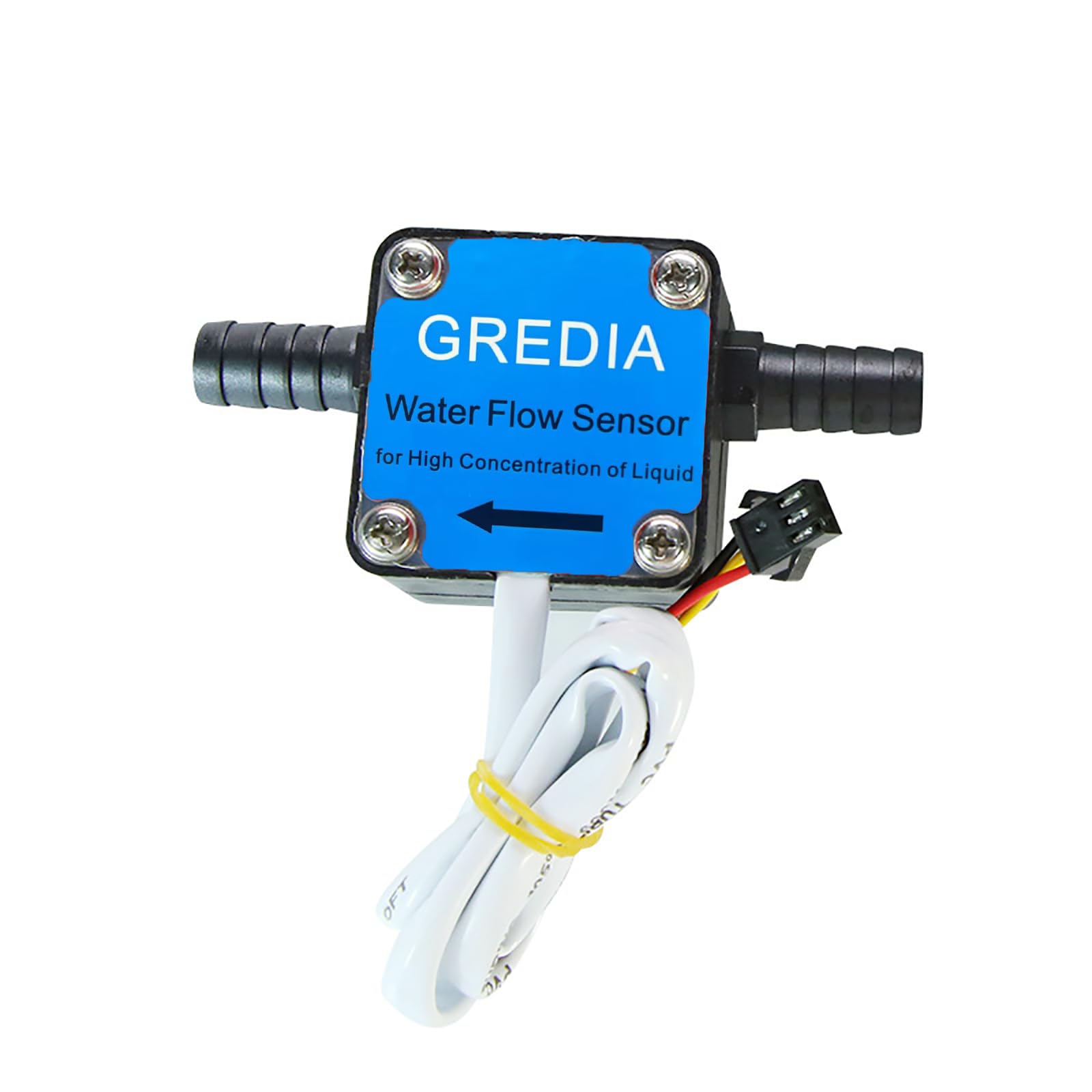 GREDIA 3/8" Oil Flow Sensor High Density Liquid Food-Grade Switch Hall Effect Flowmeter Fluid Meter Gear Counter Connect Hosepipe 5-600L/H for Fuel Gasoline Diesel Milk Detergent Water