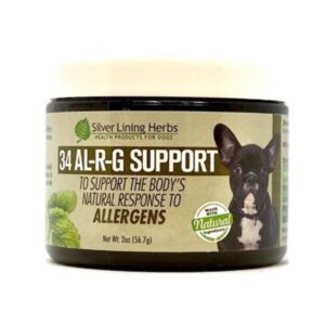 silver lining herbs 34 canine al-r-g - herbal allergy supplement for dogs - natural allergy support for dogs - boosts a dog's healthy, normal, and natural response to allergens - 2 ounce jar