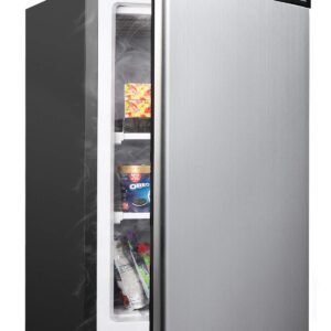 Coollife Upright Freezer - 3.0 Cubic Feet Compact Reversible Single Door Table Top Mini Freezer - Free Standing Freezing Machine for Office Dorm/Living Room/Apartment