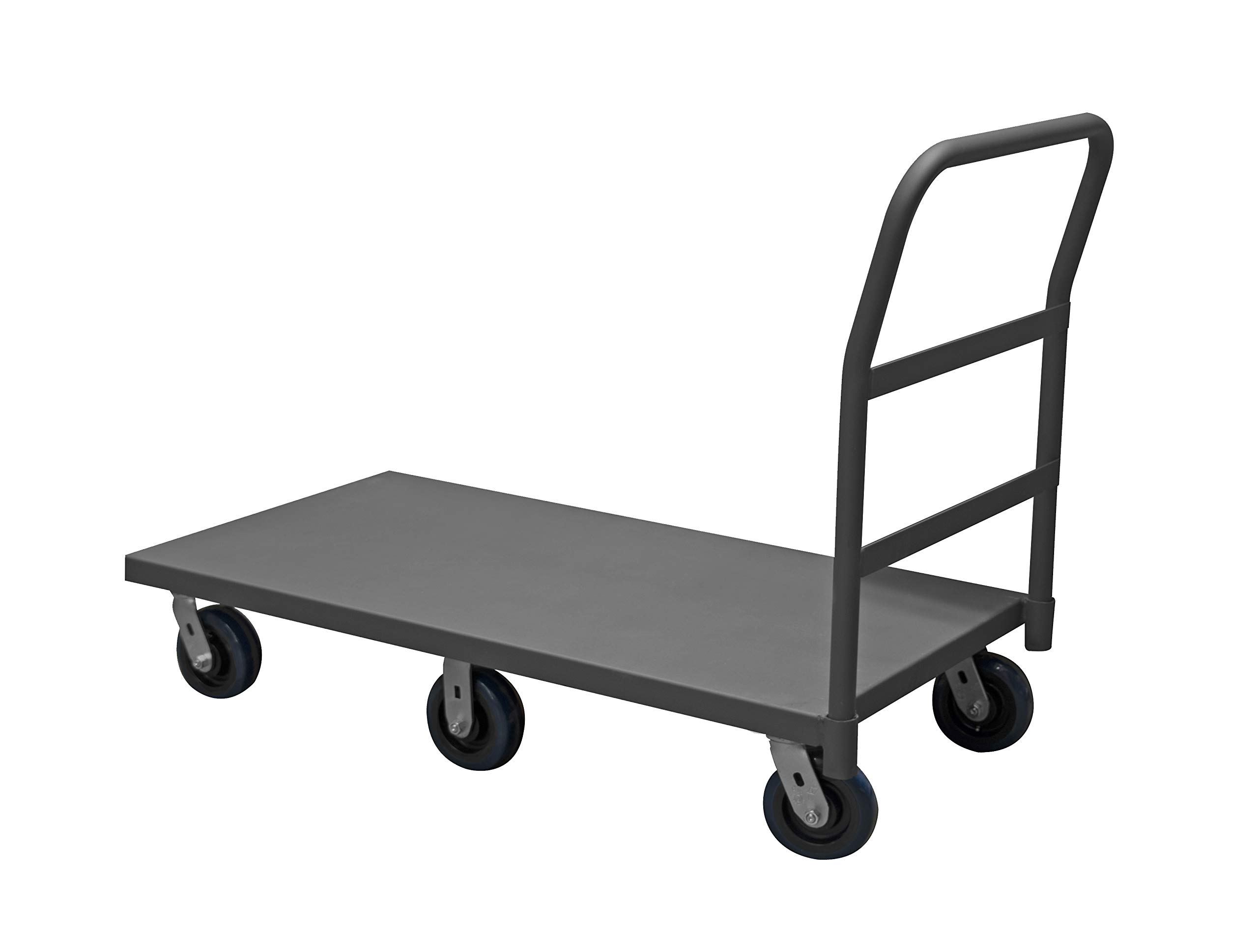 Durham EPT6W30486PU95 Platform Truck, 6 Polyurethane, 6 Wheel, Gray