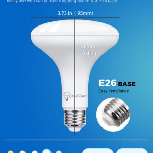 JandCase BR30 LED Flood Light Bulbs, Indoor Flood Light Bulbs, E26 Base, Dimmable, 11W(65W Equivalent), 5000K Daylight White, 850lm, UL & Energy Star Listed, 6 Pack