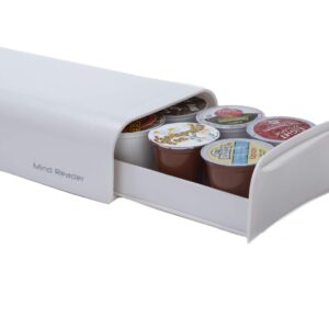 Mind Reader Single Serve Coffee Pod Organizer, 12-14 Coffee Pod Capacity, 5"L x 12.75"W x 2.25"H, Black