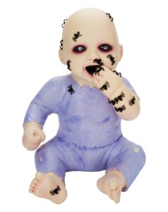 spirit halloween spider biter billie zombie baby decoration | halloween décor | horror décor | creepy baby doll | scary decoration