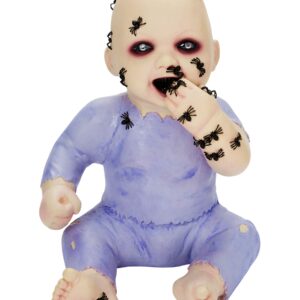 Spirit Halloween Spider Biter Billie Zombie Baby Decoration | Halloween Décor | Horror Décor | Creepy Baby Doll | Scary Decoration