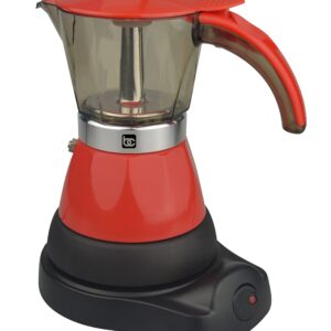 Bene Casa - Electric Espresso Maker 1-3 Cup Red, Cafetera Electrica Roja de 3 Tasa Model BC-95514.