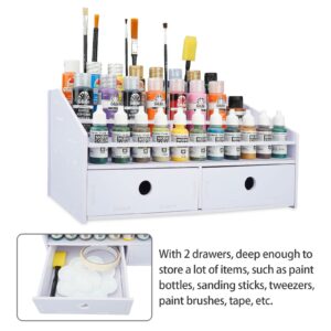 SANFURNEY Paint Rack Stand Pigment Ink Bottle Paints Tool Storage with Cabinet Holder Organizer for 59 Bottles of Paints