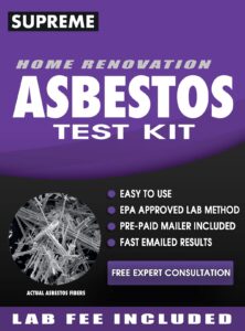 asbestos test kit - includes asbestos test kit lab analysis, pre-paid return mailer, fast emailed asbestos test results in 1 week (5 business days) and expert asbestos test kit consultation