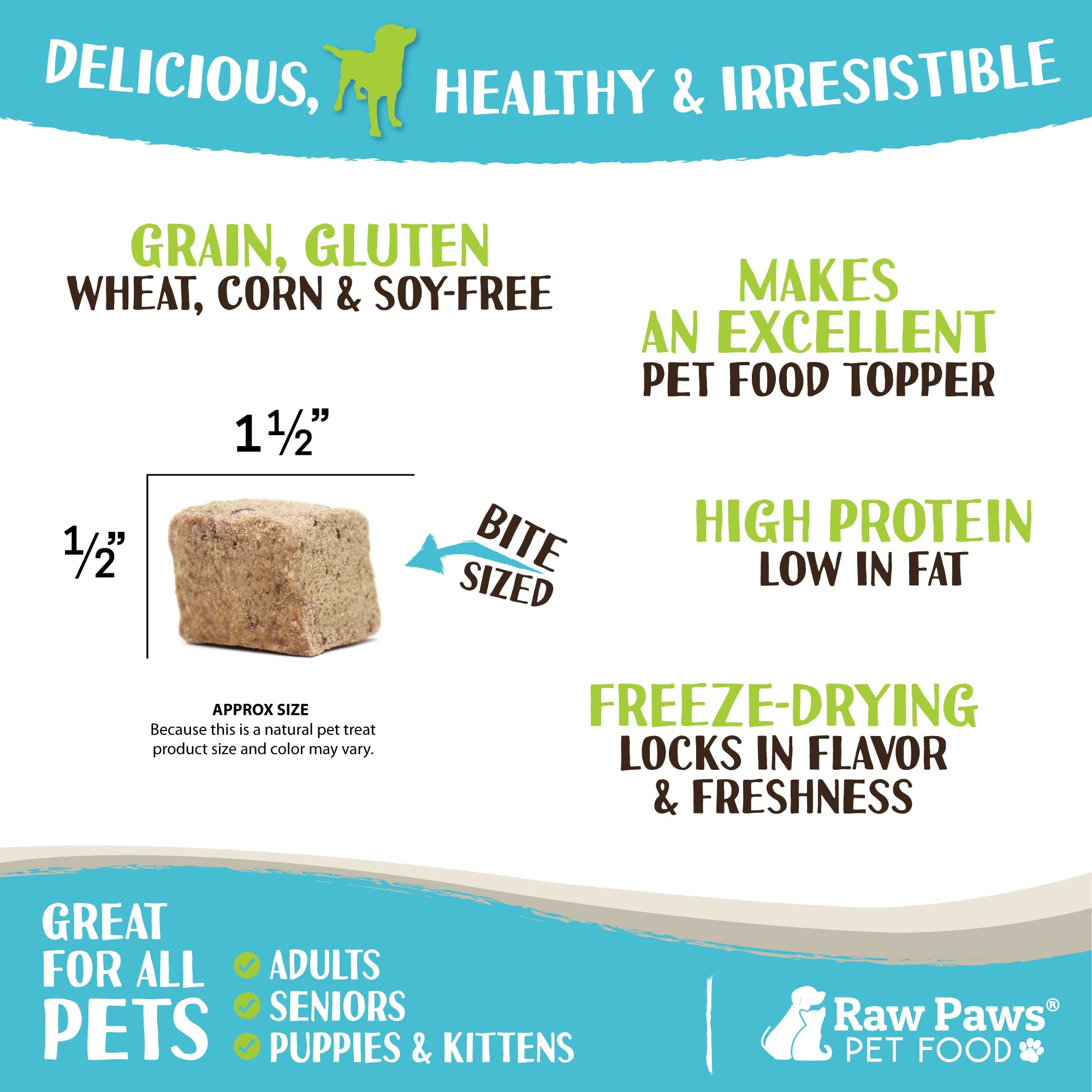 Raw Paws Freeze Dried Chicken Liver Dog Treats & Cats Treats, 4-oz - Made in USA - Freeze Dried Liver Treats for Dogs - Dog Liver Treats - Freeze Dried Liver for Dogs - Dried Liver Dog Treats