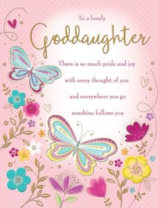 piccadilly greetings traditional birthday card goddaughter - 8 x 6 inches -