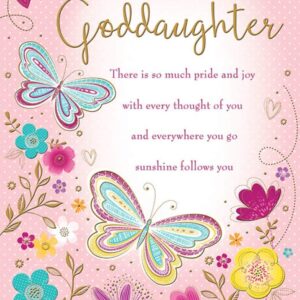 Piccadilly Greetings Traditional Birthday Card Goddaughter - 8 x 6 inches -