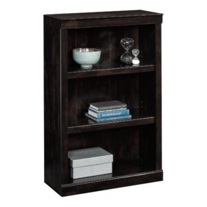 realspace® 45"h 3-shelf bookcase, peppered black