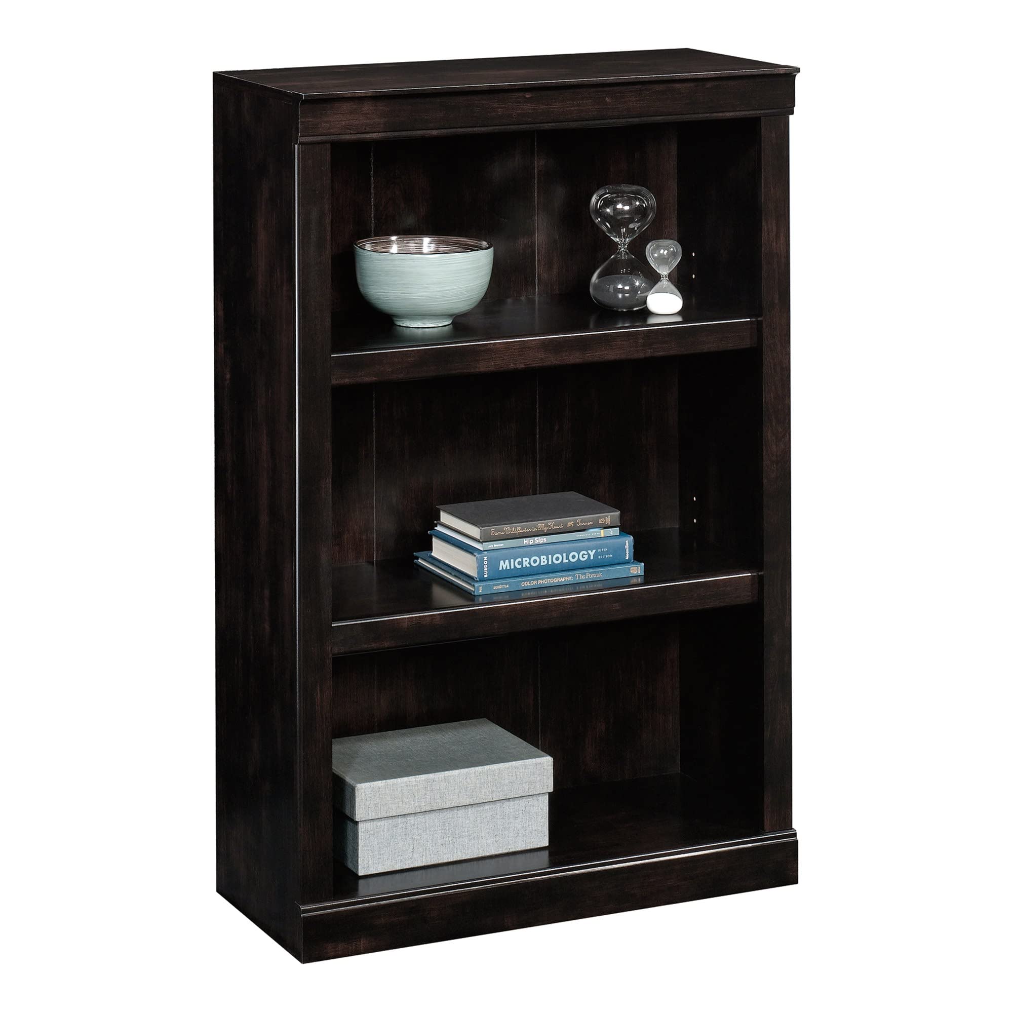 Realspace® 45"H 3-Shelf Bookcase, Peppered Black