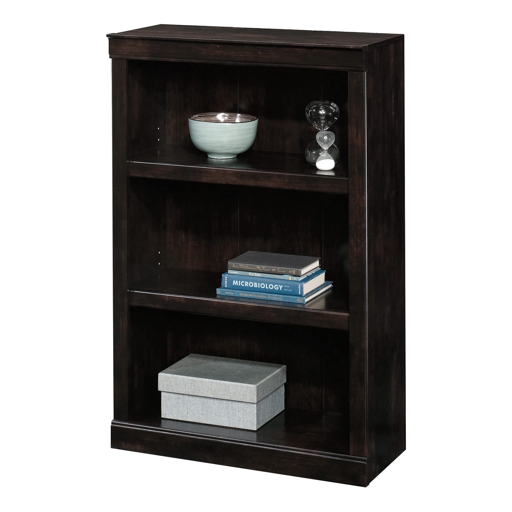 Realspace® 45"H 3-Shelf Bookcase, Peppered Black