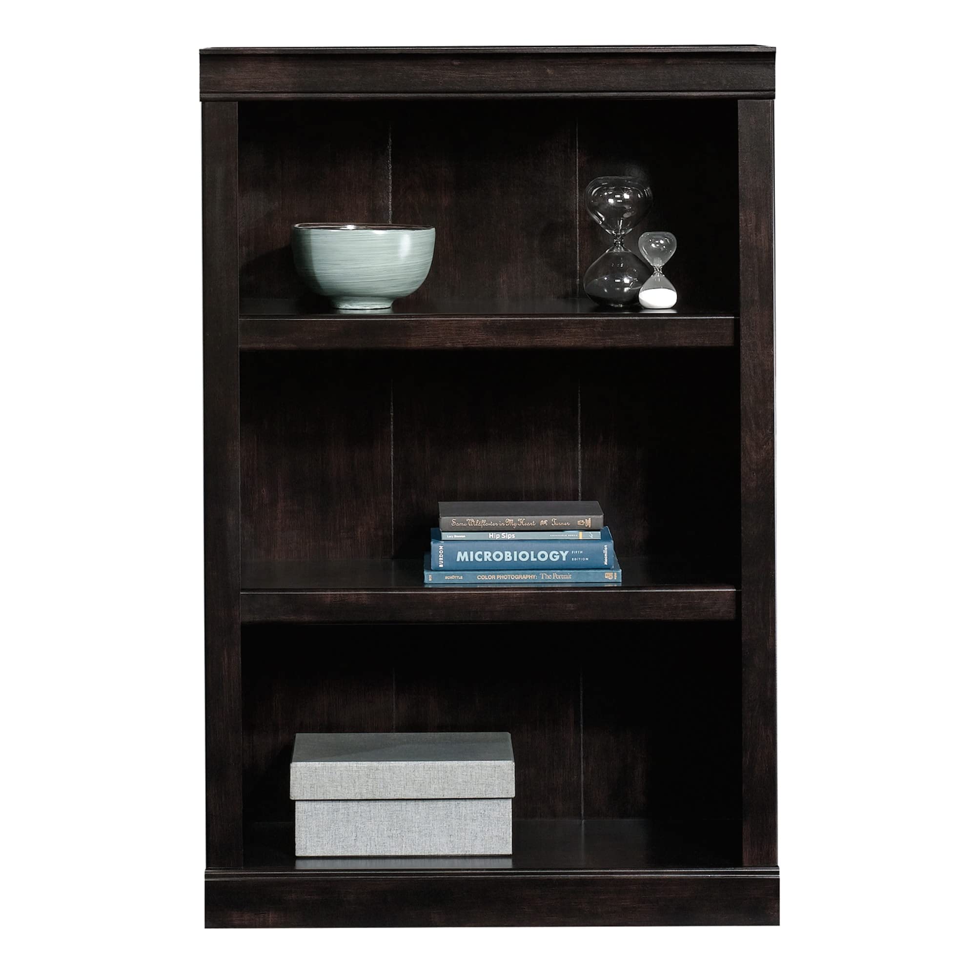 Realspace® 45"H 3-Shelf Bookcase, Peppered Black