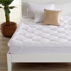 ultra-soft mattress topper. 2-inch thick mattress pad cover. fits mattresses up to 18” deep. kyla collection (full)