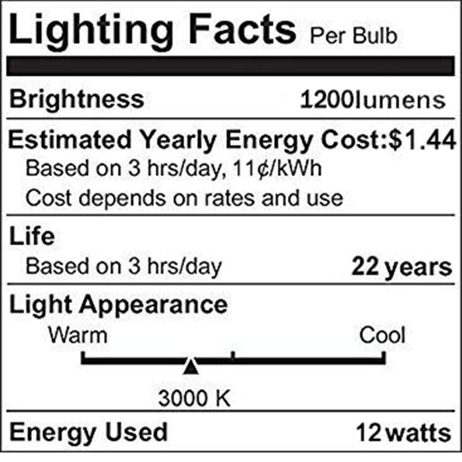 BR30 Led Flood Light Bulbs Indoor Outdoor, 12W=100W, 3000K Warm White, 1200 Lumens, E26 Base Recessed Can Light Bulbs, Not Dimmable, (4-Pack)