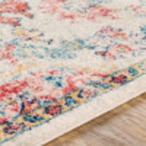 Livabliss Odelia Vintage Bohemian Area Rug,6'7" x 9',Blush/Yellow