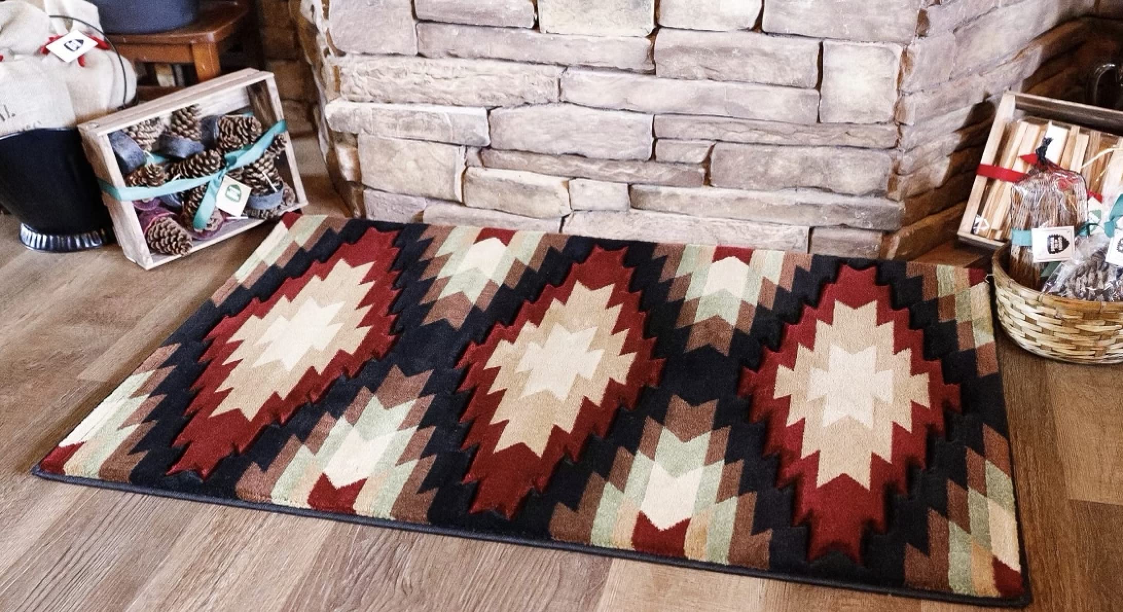 Goods of the Woods Cabin Pine Cones Hearth Rug