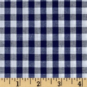 gingham 1/4" (inch) checkered poly cotton fabric by the yard, 58”/60”, (yellow/white)