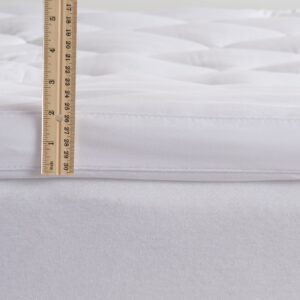 Ultra-Soft Mattress Topper. 2-Inch Thick Mattress Pad Cover. Fits Mattresses up to 18” Deep. Kyla Collection (Full)