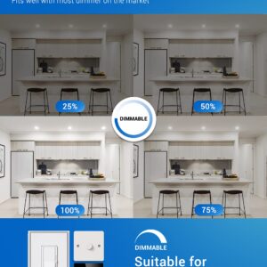 JandCase BR30 LED Flood Light Bulbs, Indoor Flood Light Bulbs, E26 Base, Dimmable, 11W(65W Equivalent), 5000K Daylight White, 850lm, UL & Energy Star Listed, 6 Pack