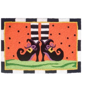 bewitching shoes halloween machine washable 20" x 30" jellybean accent rug