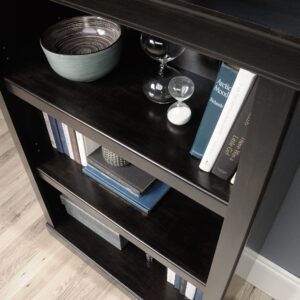 Realspace® 45"H 3-Shelf Bookcase, Peppered Black