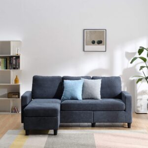 Cherry Tree Furniture Campbell 3-Seater Sofa with Reversible Chaise (Dark Grey)