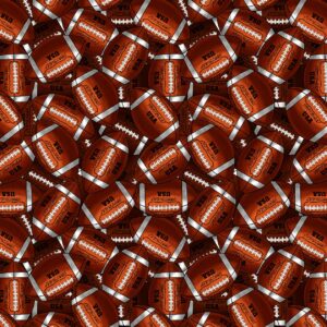 footballs cotton fabric by the yard