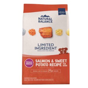 natural balance limited ingredient small breed adult grain-free dry dog food, salmon & sweet potato recipe, 12 pound (pack of 1), salmon & sweet potato (new formula)