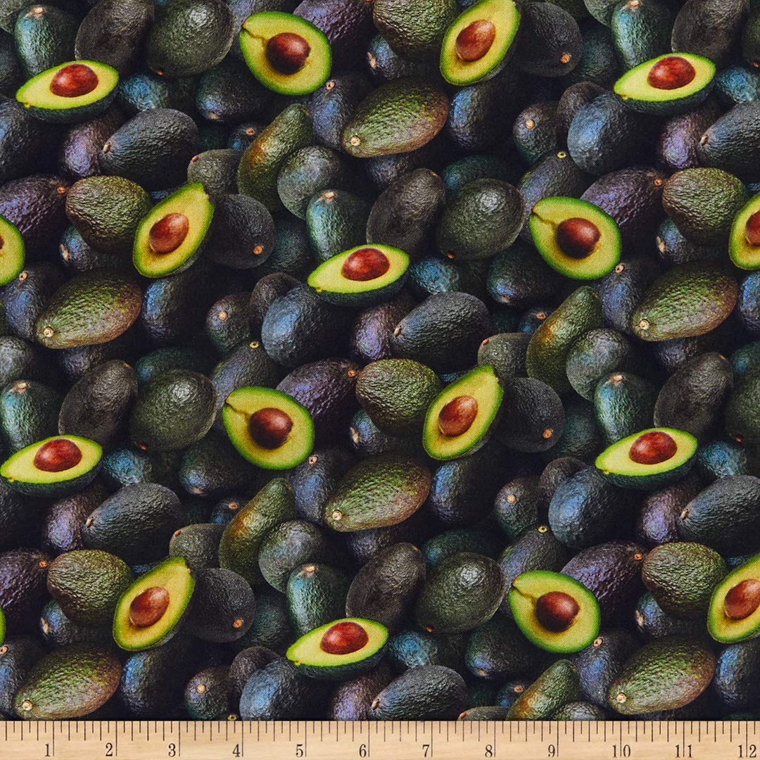 Food Festival Avocados Green, Quilting Fabric by the Yard