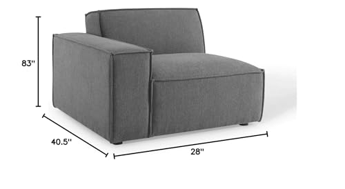 Modway EEI-4111-CHA Restore 2-Piece Sectional Sofa, Charcoal