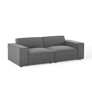 Modway EEI-4111-CHA Restore 2-Piece Sectional Sofa, Charcoal