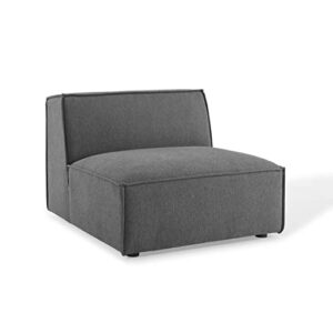 modway eei-3872-cha restore sectional sofa armless chair, charcoal