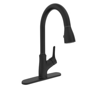 belanger fus78cmb single handle pull-down kitchen faucet, matte black