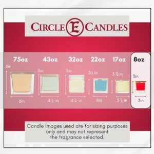 Circle E Candles, Orange Patchouli Scent, Small Size Jar Candle, 8oz, 1 Wick