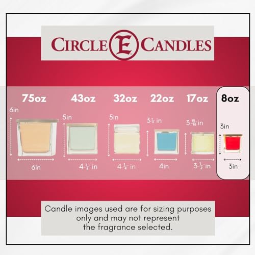 Circle E Candles, Orange Patchouli Scent, Small Size Jar Candle, 8oz, 1 Wick