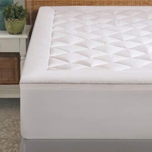 allied essentials comfortpure quilted mattress pad, water resistant, breathable premium hotel quality