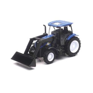 new-ray toys 32123 die cast new holland farm tractor t6 with loader blue