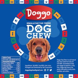 Doggo Dog Chew - Premium Yak Cheese Himalayan Dog Chews - Natural Yak Chews for Large and Small Dogs - Yak Milk Dog Chew - Long-Lasting Treats Aggressive Chewers - X-Large, 1 Pound (3 Pieces)