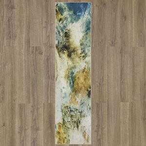 Mohawk Home Prismatic Shoreline Water Abstract (2' 5" X 6') Runner Rug