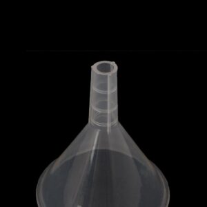 YXQ 12Pcs Plastic Filter Funnel 60mm Dia Clear Funnels with Spout for Science Lab Water Bottle Filling Liquid Transfer